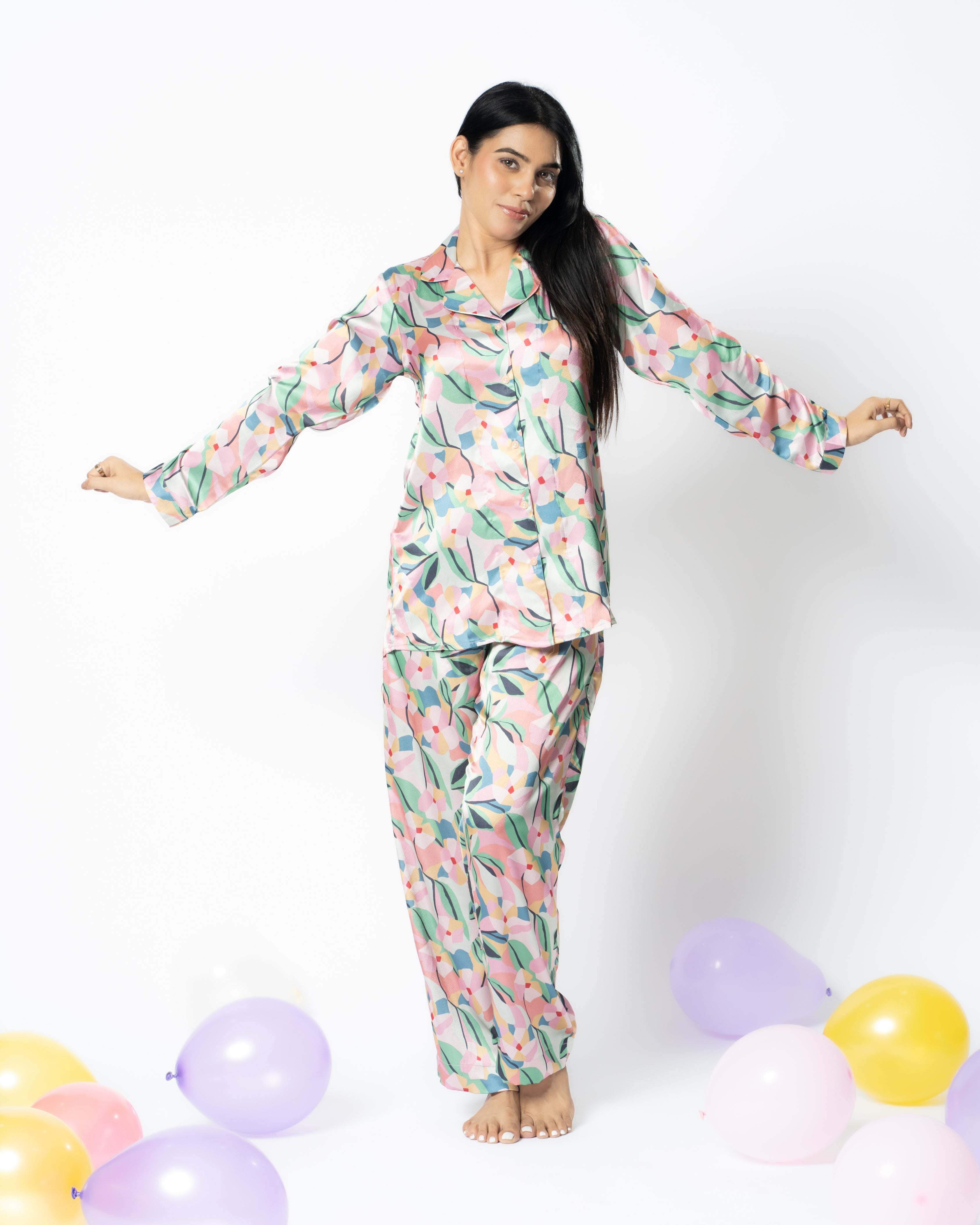 Blooming Dreams Satin Nightwear Set – Bedgasm sleepwear