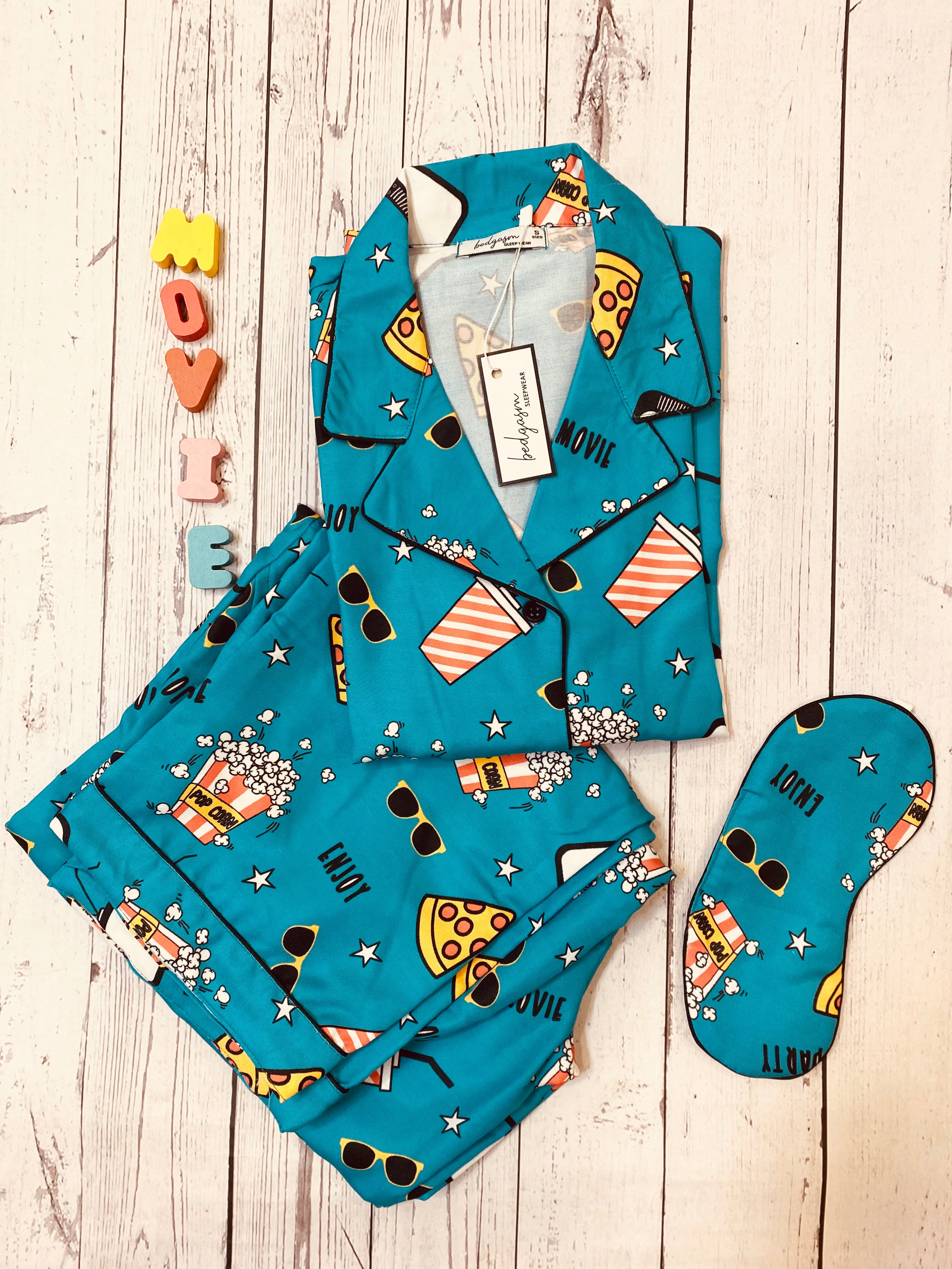 Movie Popcorn Men Nightwear Set – Bedgasm sleepwear